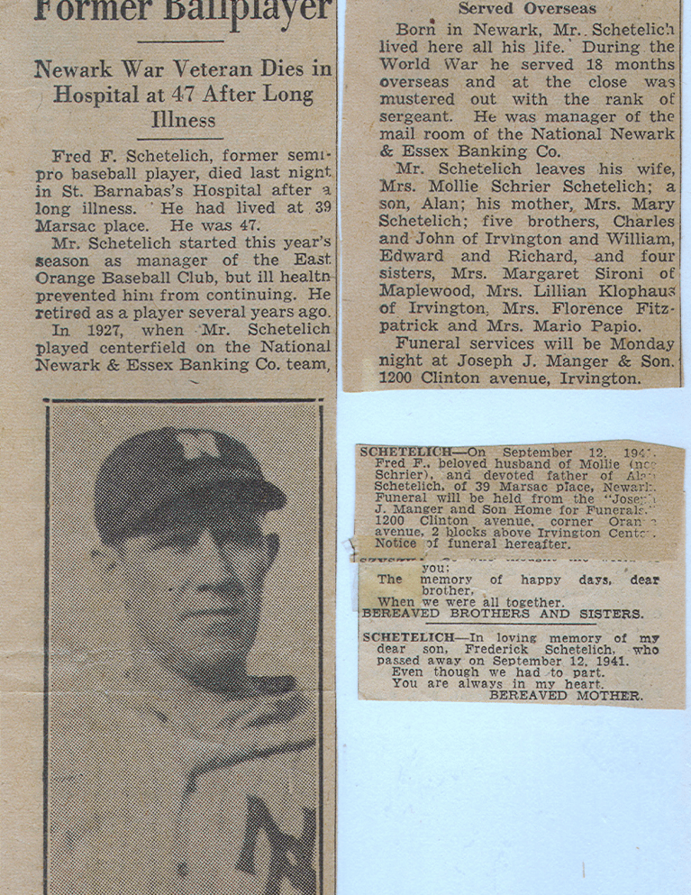 Sgt. Fred F. Schetelich, Babe Ruth & Lou Gehrig – Woodland